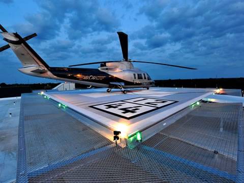 Rope Mesh Provide Perimeter Safety Protection for Helicopter Pads